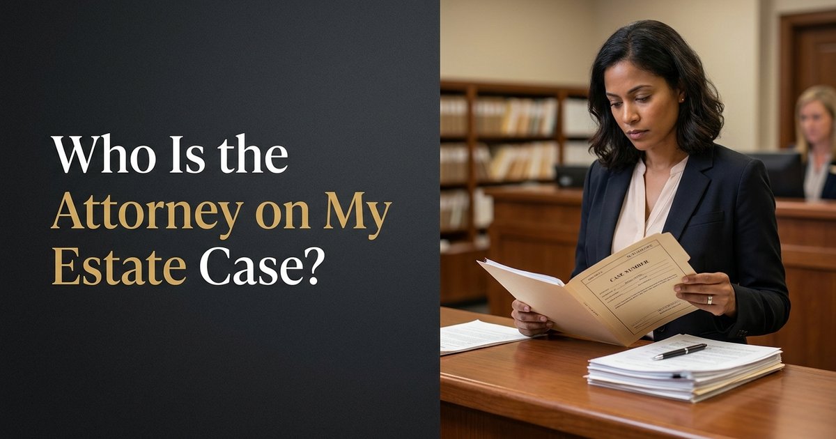 Who is the attorney assigned to my estate case, and how do I contact ...
