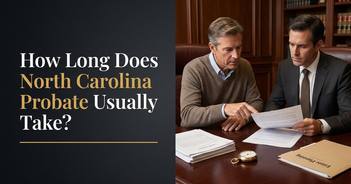How long does the probate process usually take, and what causes delays? NC