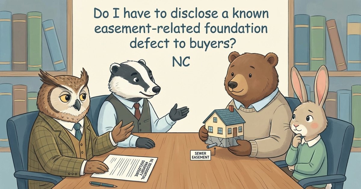 Do I have to disclose a known easement-related foundation defect to ...